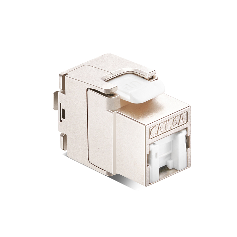 Cat6a RJ45 Shielded Toolless Keystone Jack Module with Dust Cover, 12Pcs/Pack - FS.com