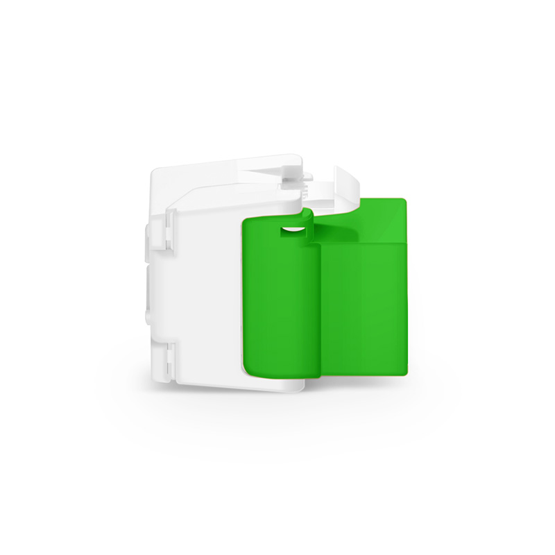 Cat6 RJ45 Unshielded Toolless Keystone Jack Module with Dust Cover, Green, 12Pcs/Pack - FS.com ...