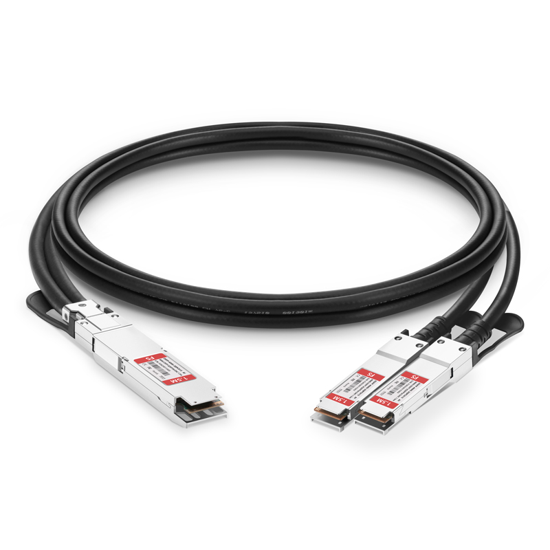 1.5m (5ft) Arista Networks Compatible 400G OSFP Finned Top to 2 x 200G QSFP56 Passive Direct ...