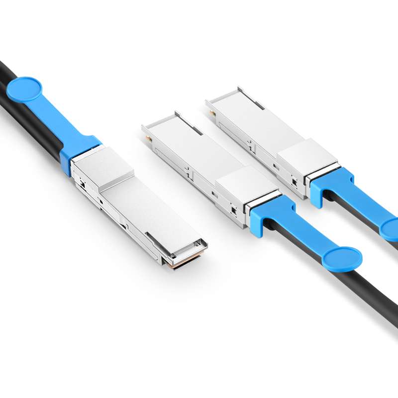 7m (23ft) 200G QSFP56 to 2 x 100G QSFP56 Active Direct Attach Copper Breakout Cable for FS ...