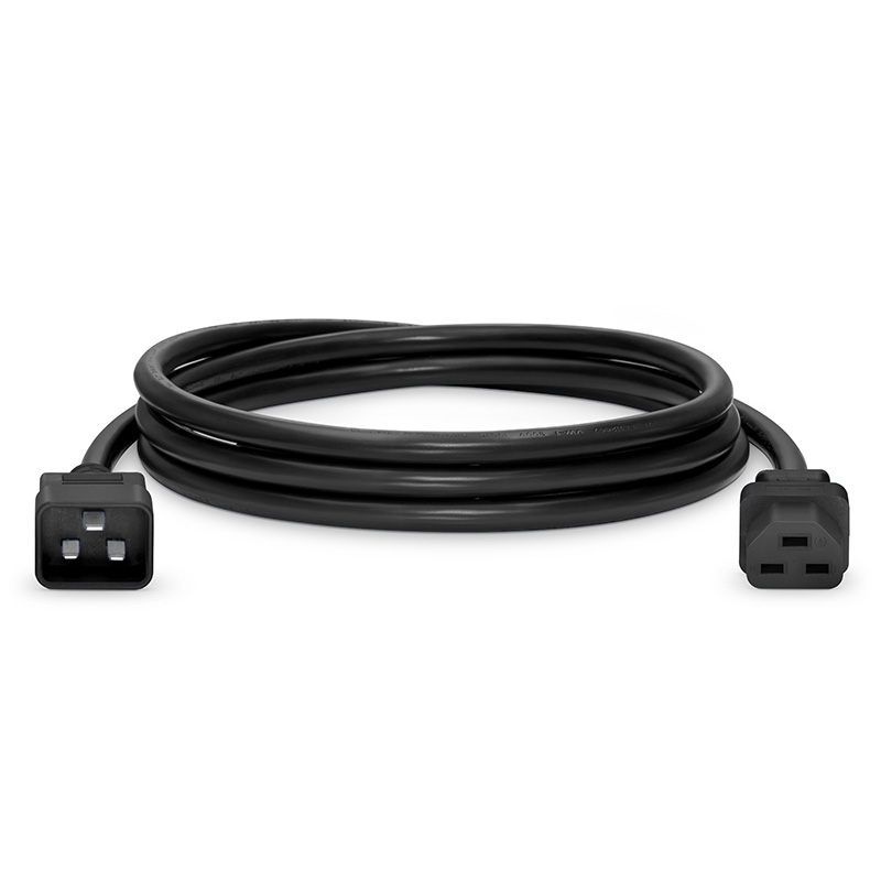 10ft (3m) IEC60320 C20 to IEC60320 C21 12AWG 250V/20A Power Cord, Black ...