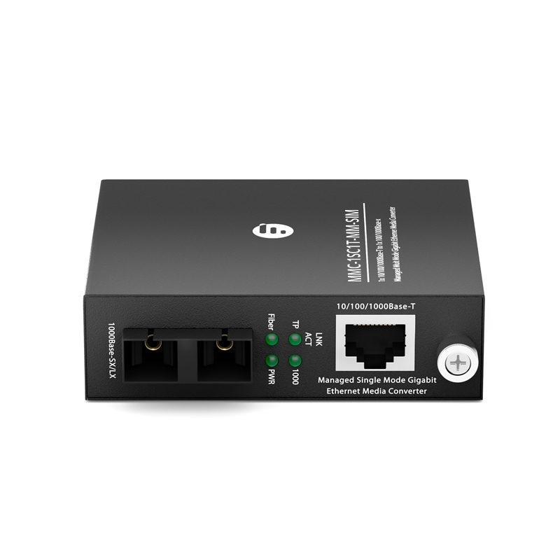 Managed 1x 10/100/1000Base-T RJ45 to 1x 100/1000Base-X Multimode SC ...