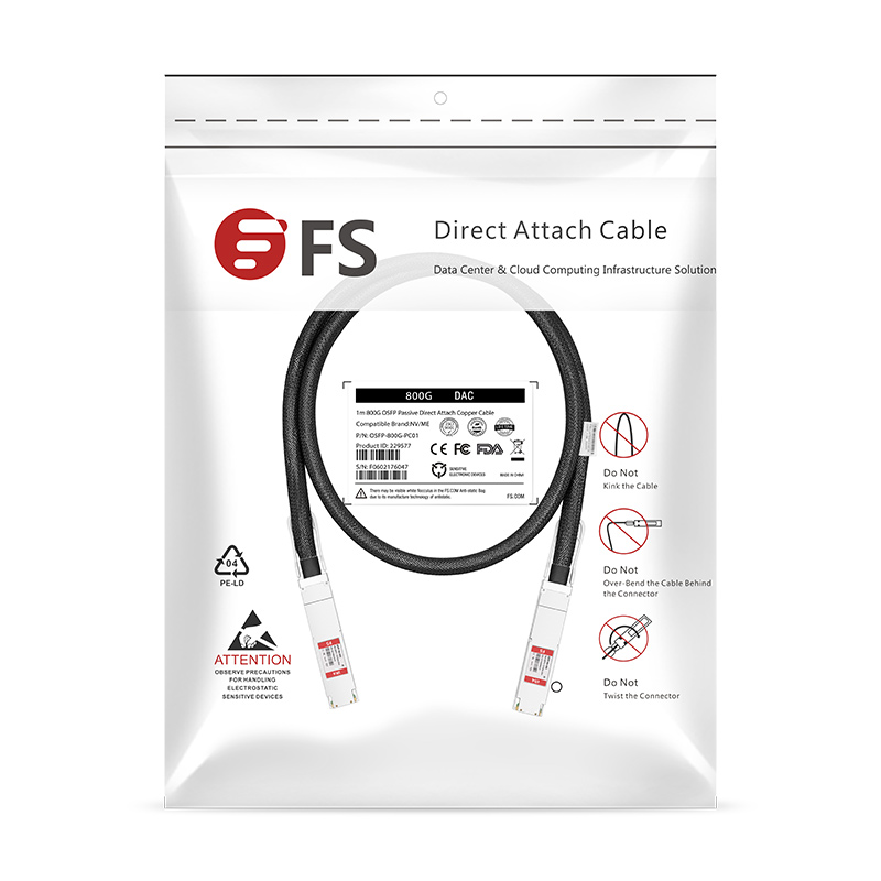 3m (10ft) Arista Networks C-O800-O800-3M Compatible 800G OSFP Finned Top Passive Direct Attach ...