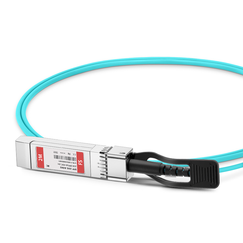 2m (7ft) Broadcom Compatible 25G SFP28 Active Optical Cable - FS.com