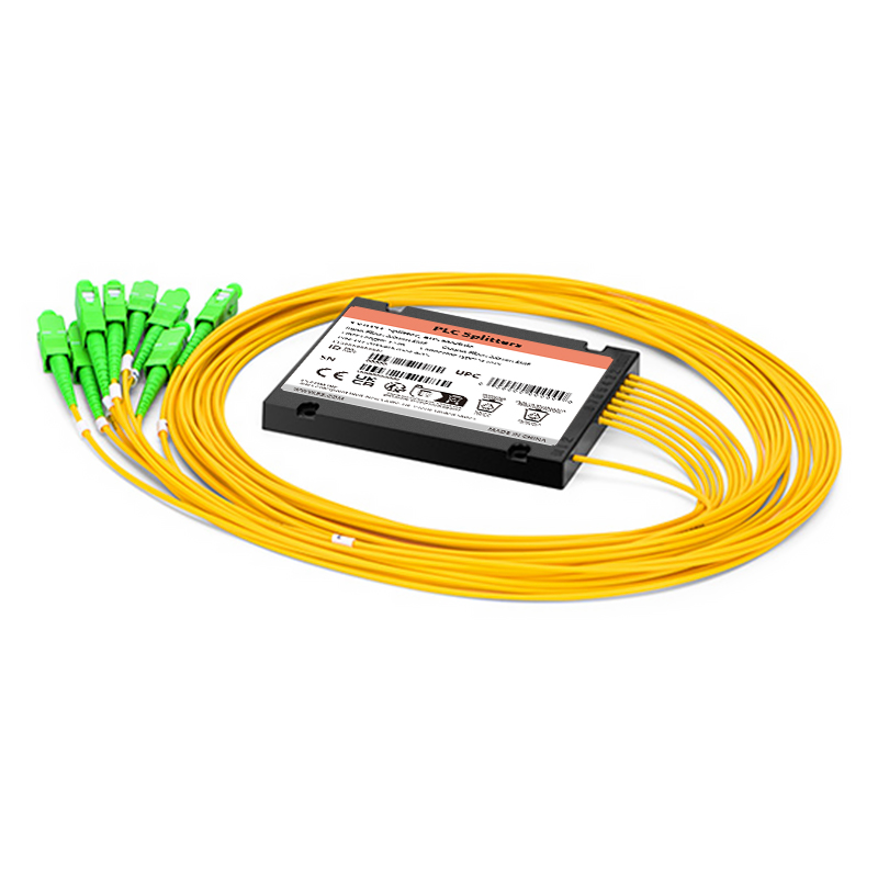 1x8 Fiber PLC Splitter SMF-28e fiber with Plastic ABS Box Package | FS ...