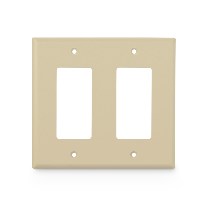 Dual Gang FFSystem™ Screwless Faceplate Frame, White, 4.87"x4.94" - FS ...