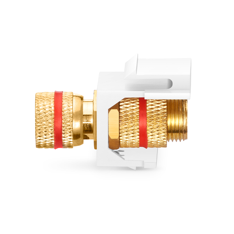 Binding Post SyncEase Coupler, Red Stripe, White Housing - FS.com