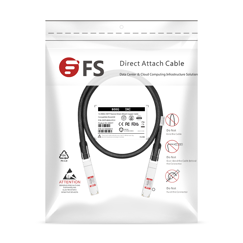 0.5m (2ft) NVIDIA/Mellanox MCP4Y10-N00A Compatible 800G OSFP Finned Top InfiniBand NDR Passive ...