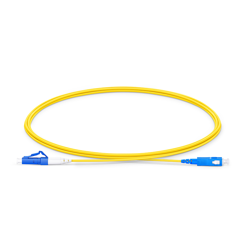 2m (7ft) Fiber Patch Cable, 1 Fiber, LC UPC Simplex to SC UPC Simplex ...