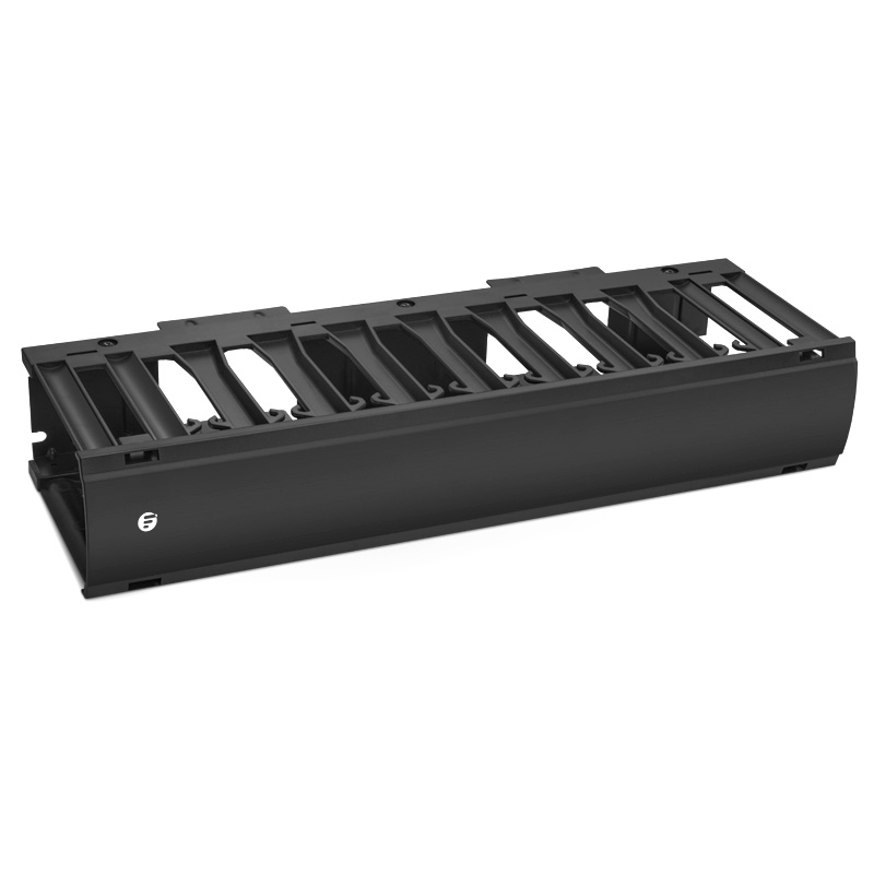 Horizontal Single Sided Manager, 2RU, Finger Duct with Cover, 6.65 in ...