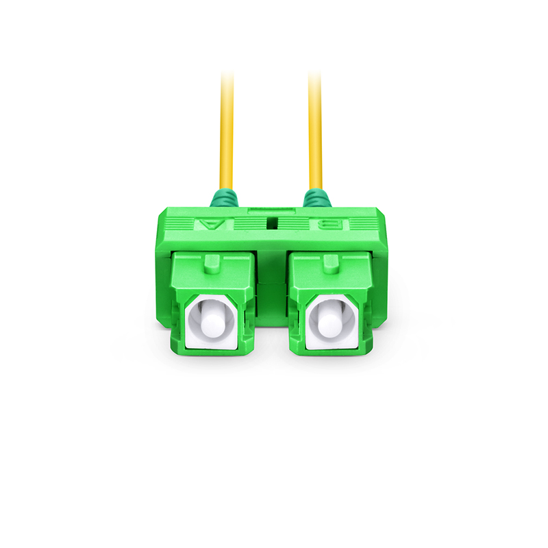 Customized Length Fiber Patch Cable, 2 Fibers, SC APC Duplex to SC APC Duplex, Single Mode (OS2 ...