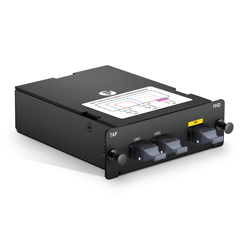 FHD® MTP® TAP Cassette, OS2 Single Mode, 2 x MTP®-8 Male Live Ports ...