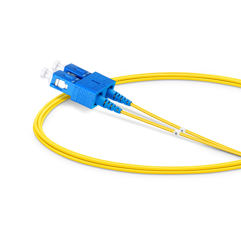 2m LC UPC to SC UPC Duplex OS2 Single Mode PVC (OFNR) 1.2mm Loose Tube Fiber Optic Patch Cable ...