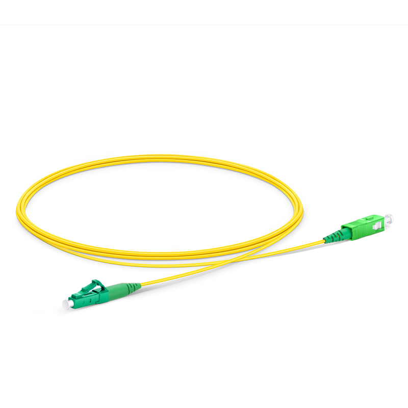 2m LC APC to SC APC Simplex OS2 Single Mode PVC (OFNR) 1.2mm Loose Tube ...