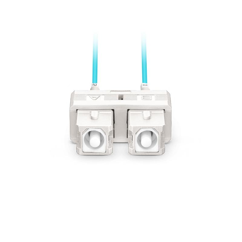 10m (33ft) Uniboot Fiber Patch Cable, LC UPC Duplex Standard Clip to SC UPC Duplex, Multimode ...