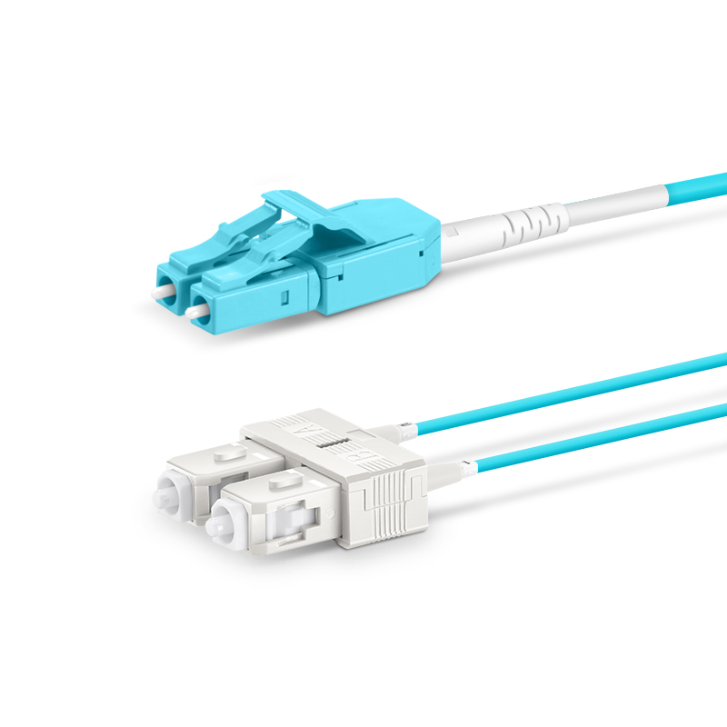 1m (3ft) Uniboot Fiber Patch Cable, LC UPC Duplex Standard Clip to SC UPC Duplex, Multimode (OM4 ...