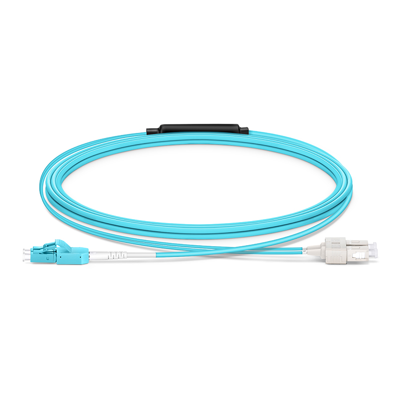 3m (10ft) Uniboot Fiber Patch Cable, LC UPC Duplex Standard Clip to SC ...