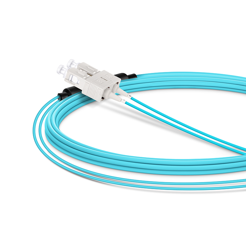 5m (16ft) Cable de fibra óptica Uniboot, LC UPC dúplex con clip estándar a SC UPC dúplex ...