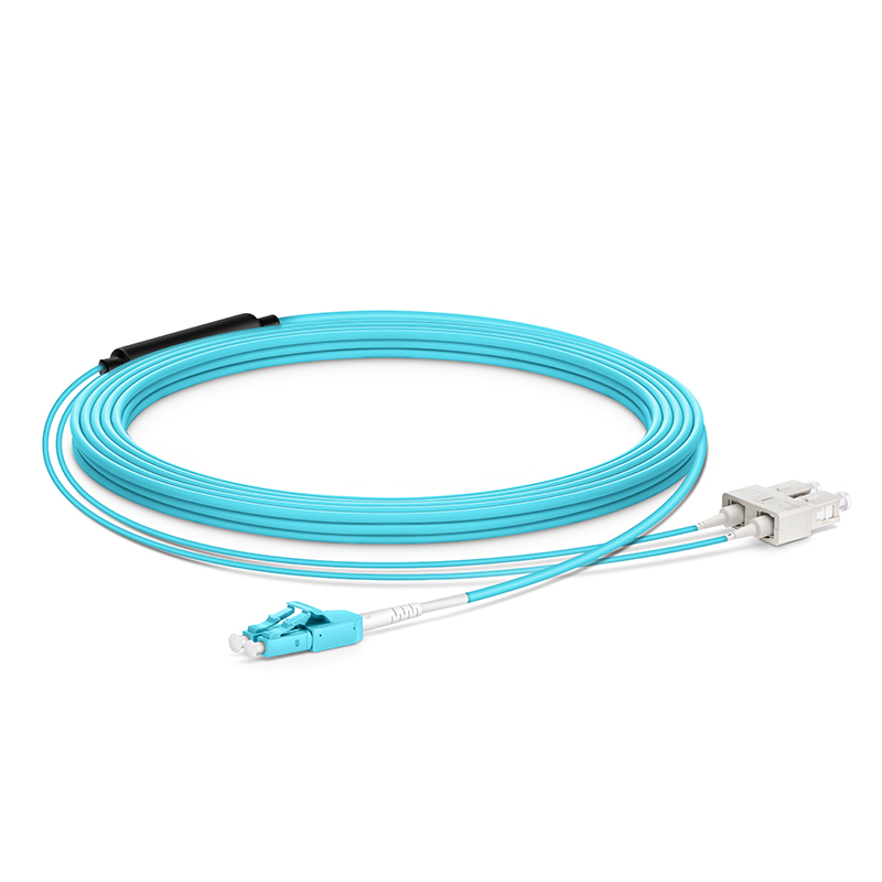 10m (33ft) Uniboot Fiber Patch Cable, LC UPC Duplex Standard Clip to SC UPC Duplex, Multimode ...