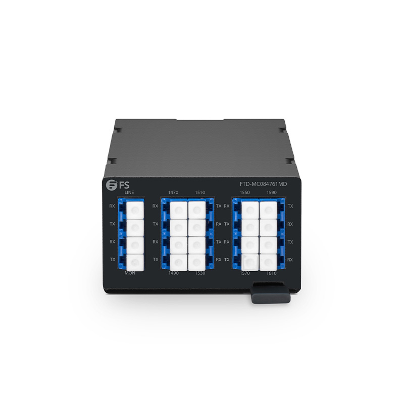 8チャネルCWDM波長合分波モジュール、1470-1610nm、モニターポート付き、2.0dB標準IL、LC/UPC、デュアルファイバー ...