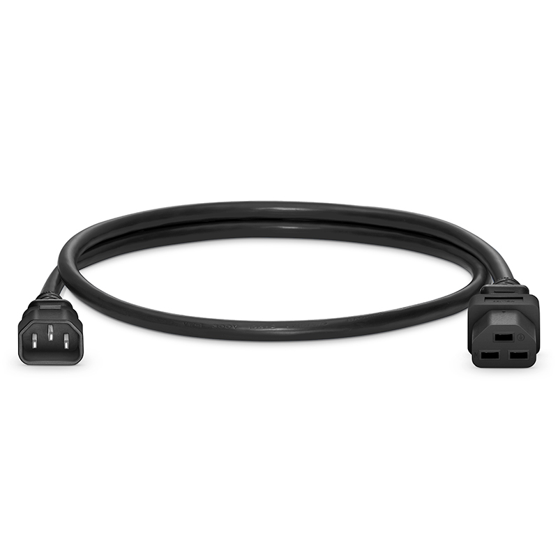 4ft (1.2m) IEC60320 C14 to IEC60320 C21 Heavy-Duty 14AWG 250V/15A Power Cord, Black - FS.com