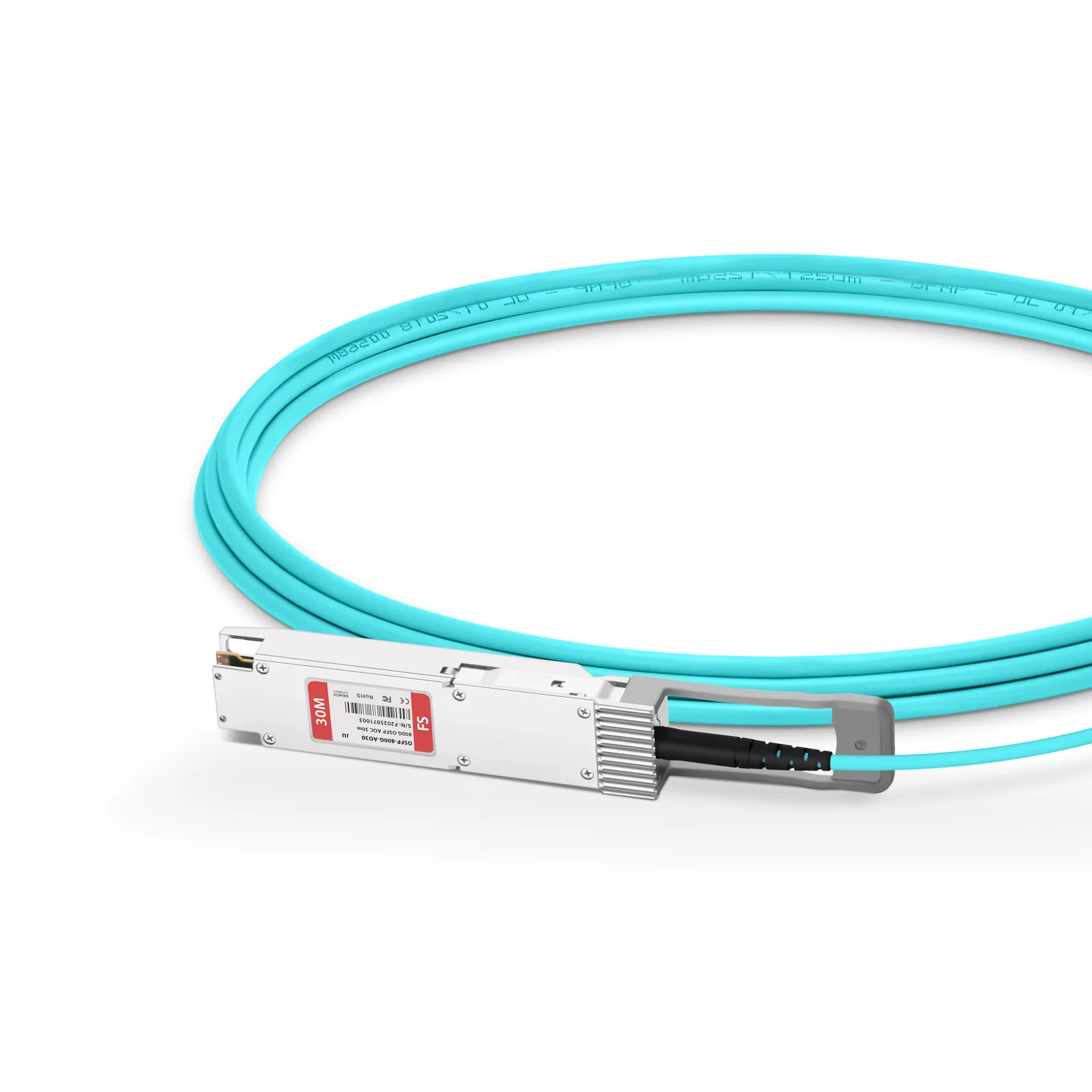 30m (98ft) Juniper Networks OSFP-800G-AOC-30M Compatible 800G OSFP Finned Top Ethernet Active ...