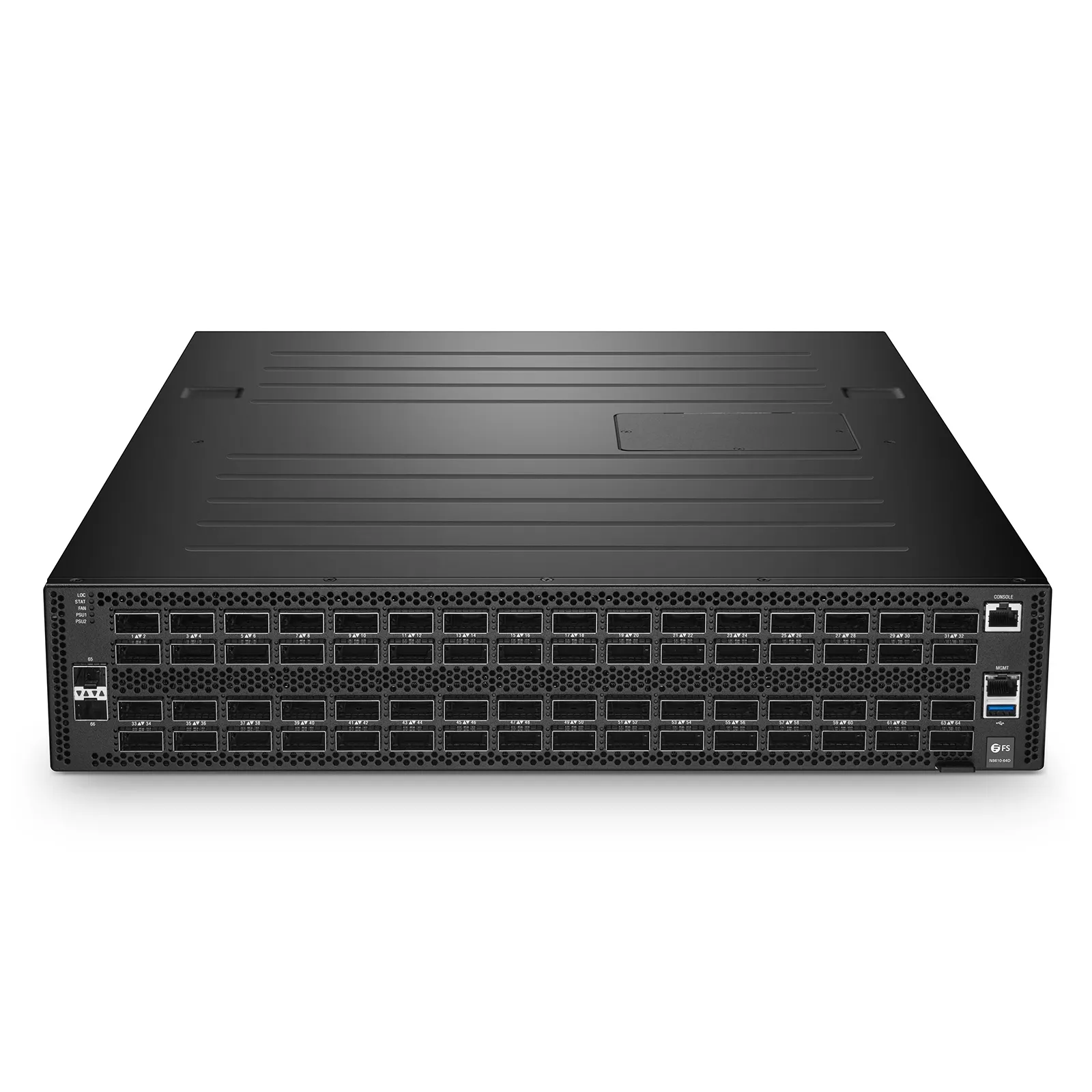 N8610-64D, 2U, 64-Port Ethernet HPC/AI Data Center Switch, 64 x 400G QSFP-DD, PicOS®, Broadcom ...