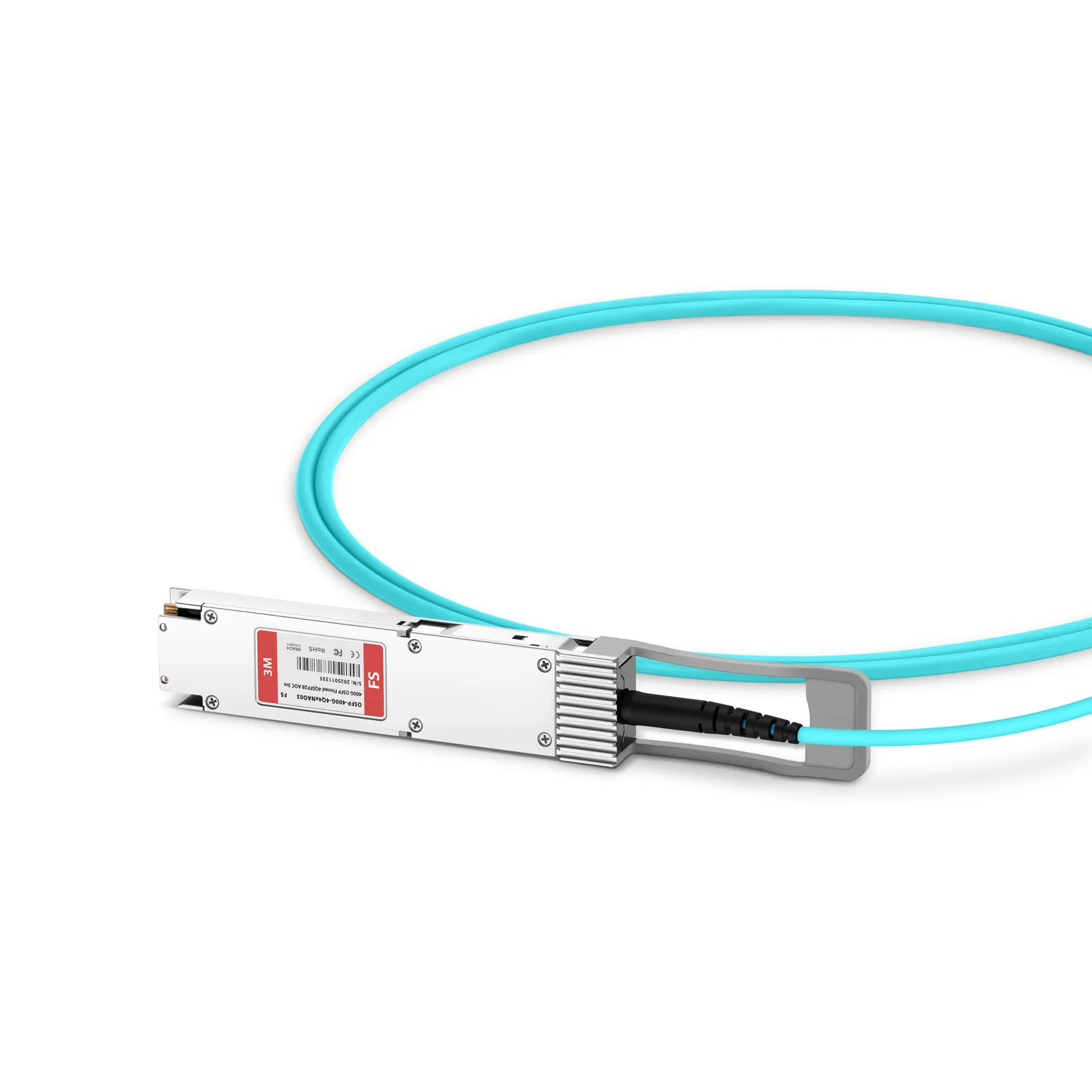 3m (10ft) 400G OSFP Finned Top to 4 x 100G QSFP28 Active Optical ...