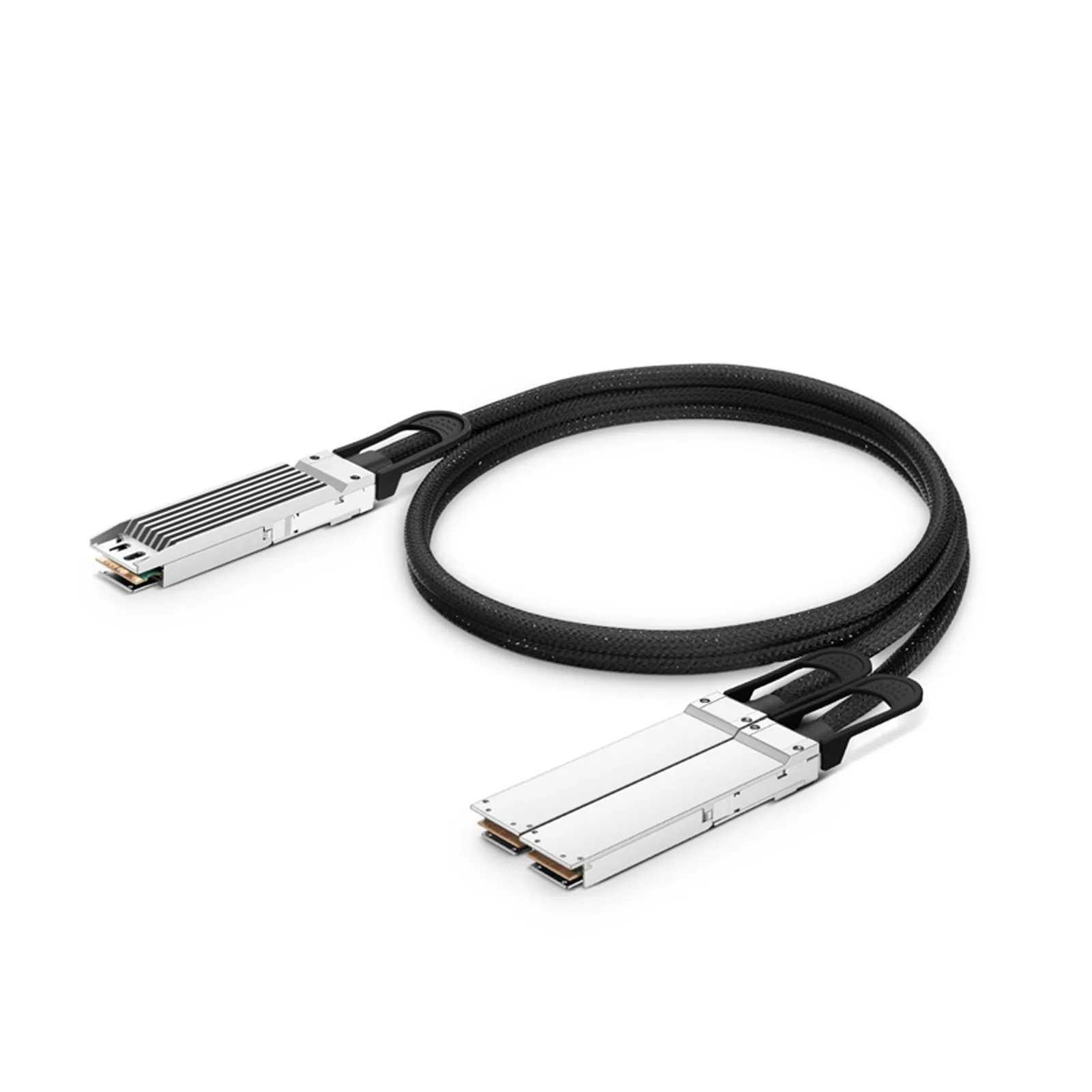 2m (7ft) 800G OSFP Finned Top to 2 x 400G OSFP Flat Top Passive Direct Attach Copper Breakout ...