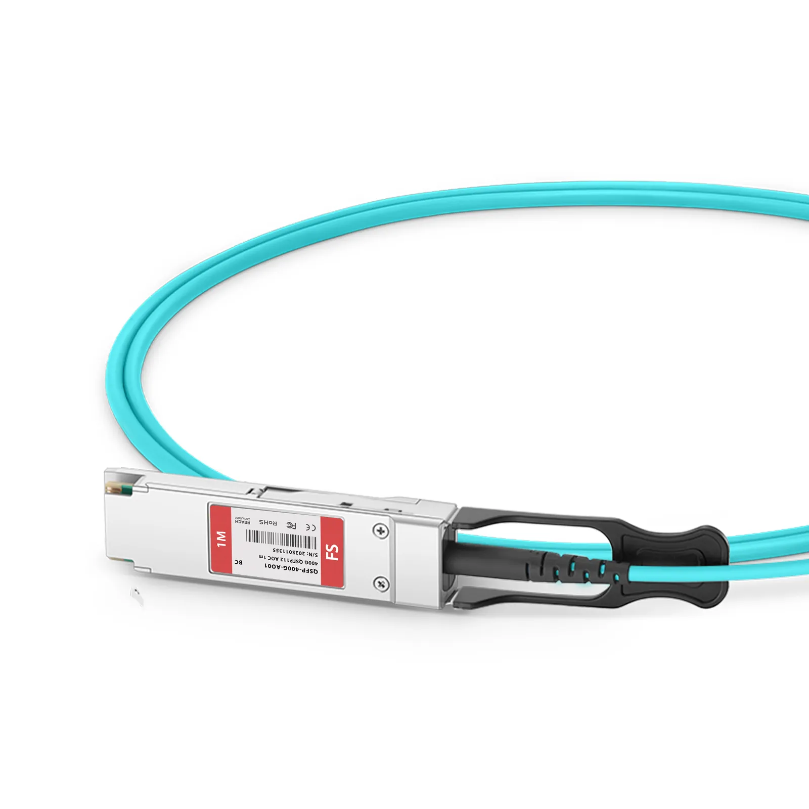 1m (3ft) Broadcom Compatible 400G QSFP112 Active Optical Cable - FS.com Australia