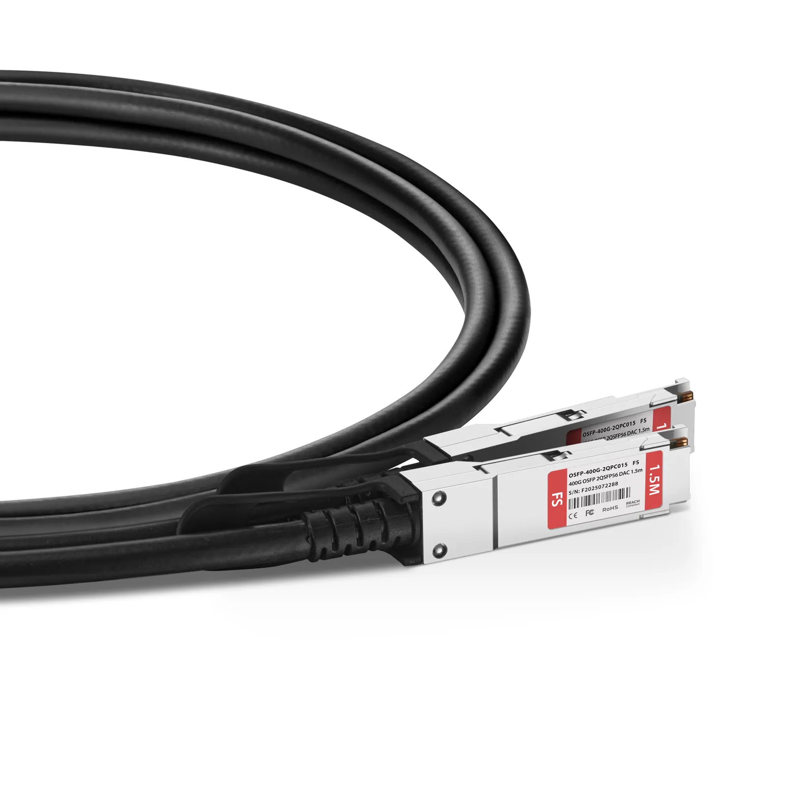 1.5m (5ft) 400G OSFP Finned Top to 2 x 200G QSFP56 Passive Direct ...