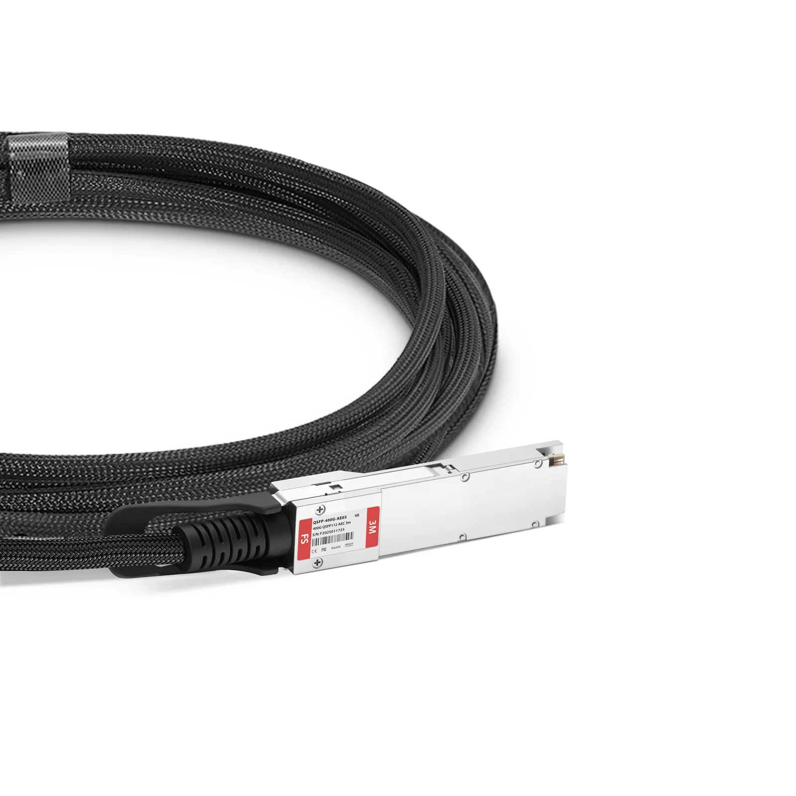 3m (10ft) Generic Compatible 400G QSFP112 Active Electrical Cable - FS.com