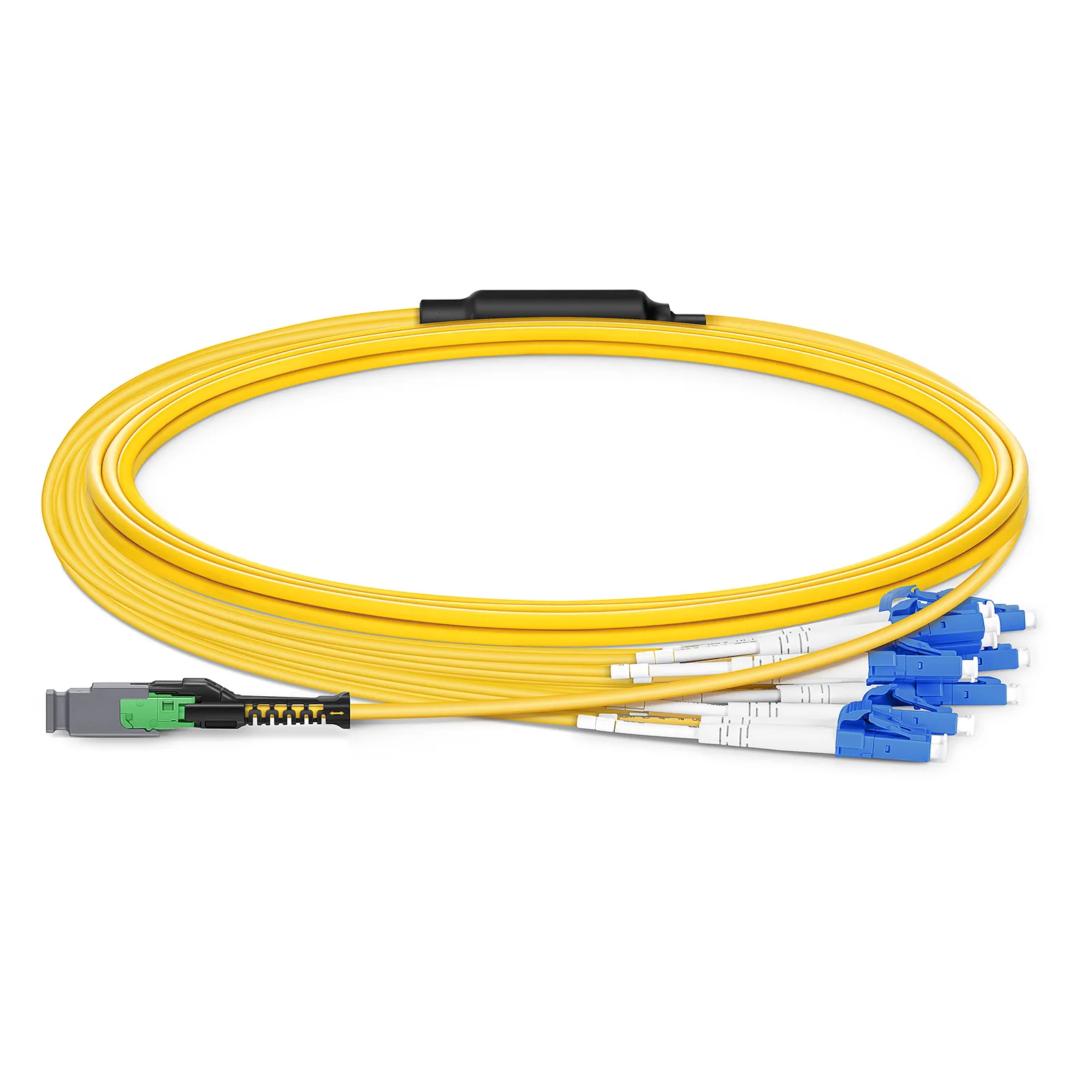 3m (10ft) MMC Harness, MMC-16 APC (Female) to 8 x LC UPC Duplex, 16 Fibers, Single Mode (OS2 ...