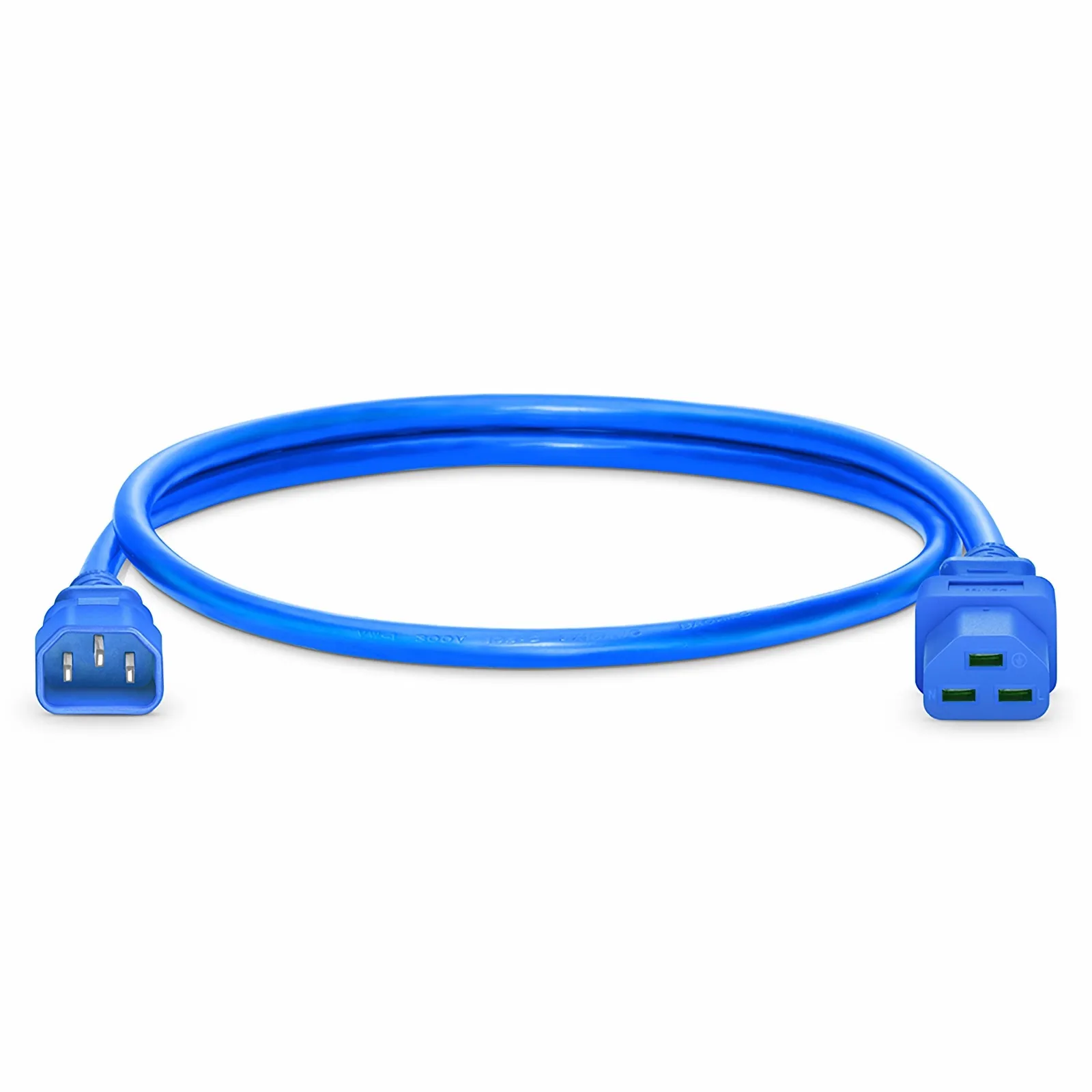 2ft (0.6m) IEC60320 C14 to IEC60320 C21 Heavy-Duty 14AWG 250V/15A Power ...