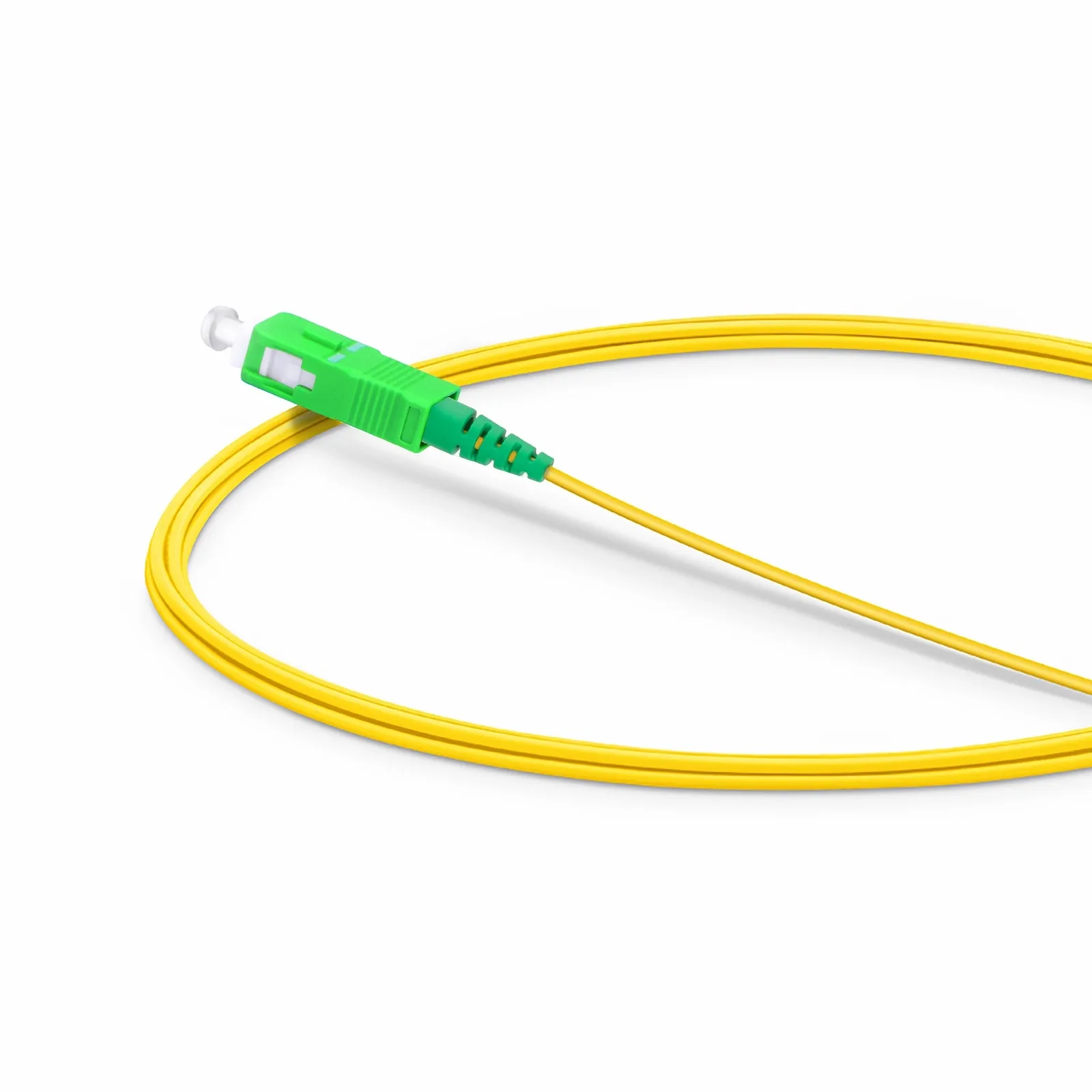 2m LC APC to SC APC Simplex OS2 Single Mode PVC (OFNR) 1.2mm Loose Tube Fiber Optic Patch Cable ...