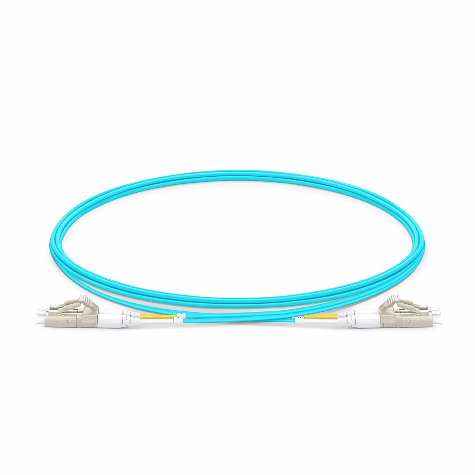 Customized Length Fiber Patch Cable, 2 Fibers, LC UPC Duplex to LC UPC Duplex, Multimode (OM4 ...