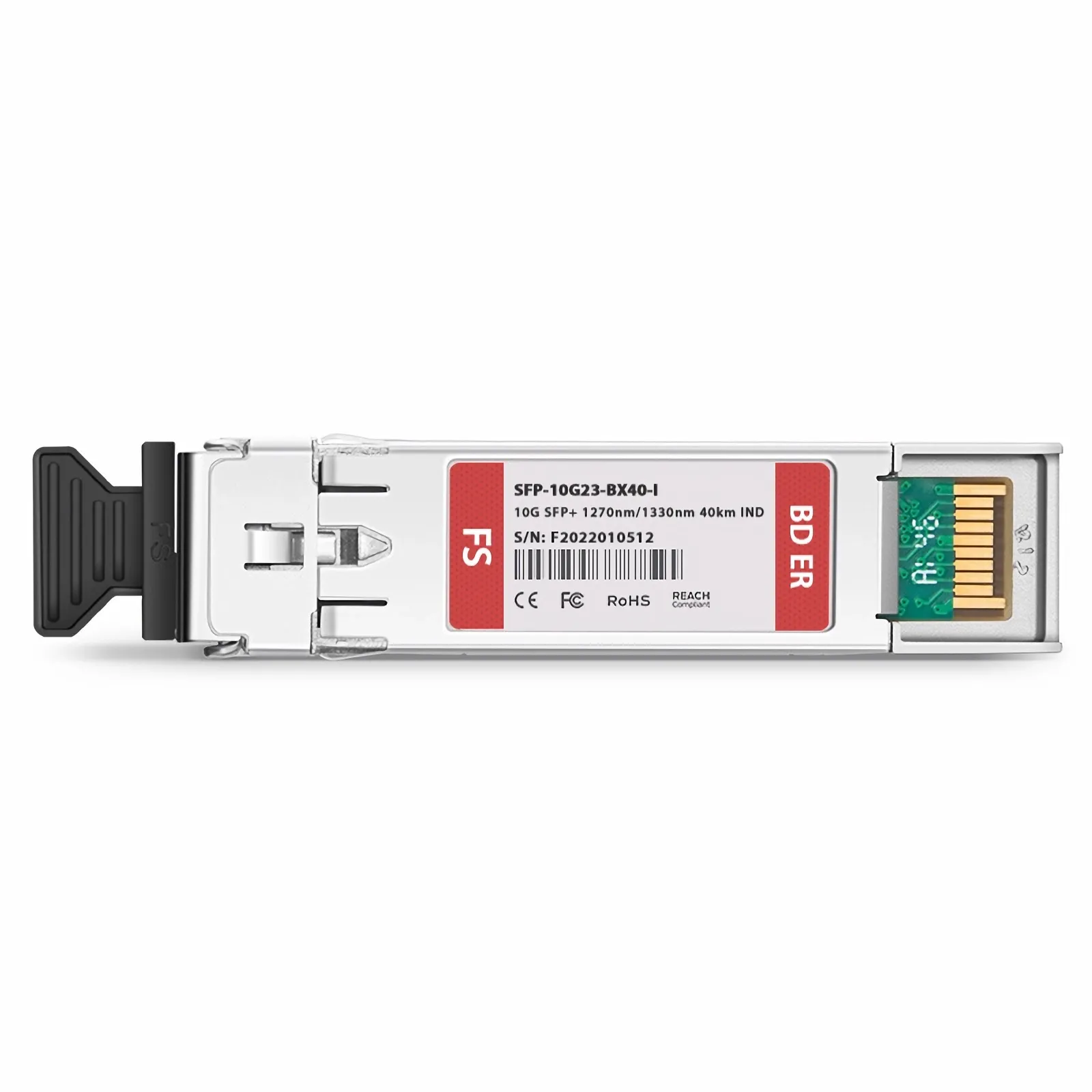 Cisco SFP-10G-BX40U-I Compatible 10GBASE BiDi SFP+ 1270nm-TX/1330nm-RX 40km DOM Simplex LC/UPC ...