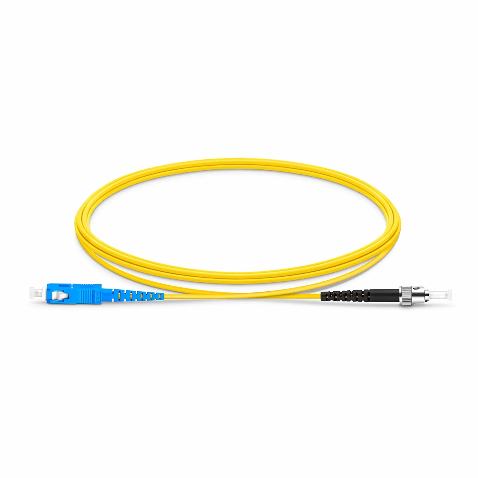 Customized Length Fiber Patch Cable, 1 Fiber, SC UPC Simplex to ST UPC Simplex, Single Mode (OS2 ...