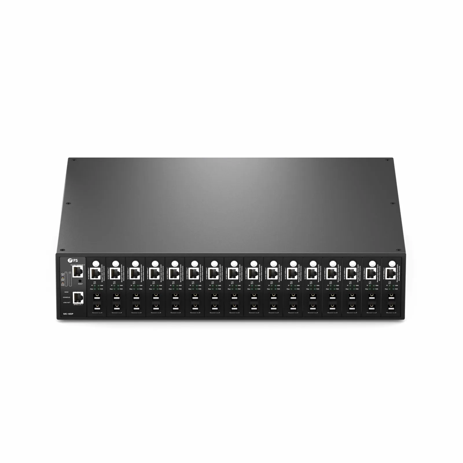 16 Slots Managed Media Converter Chassis, 2U Rack Mount, Single Power ...