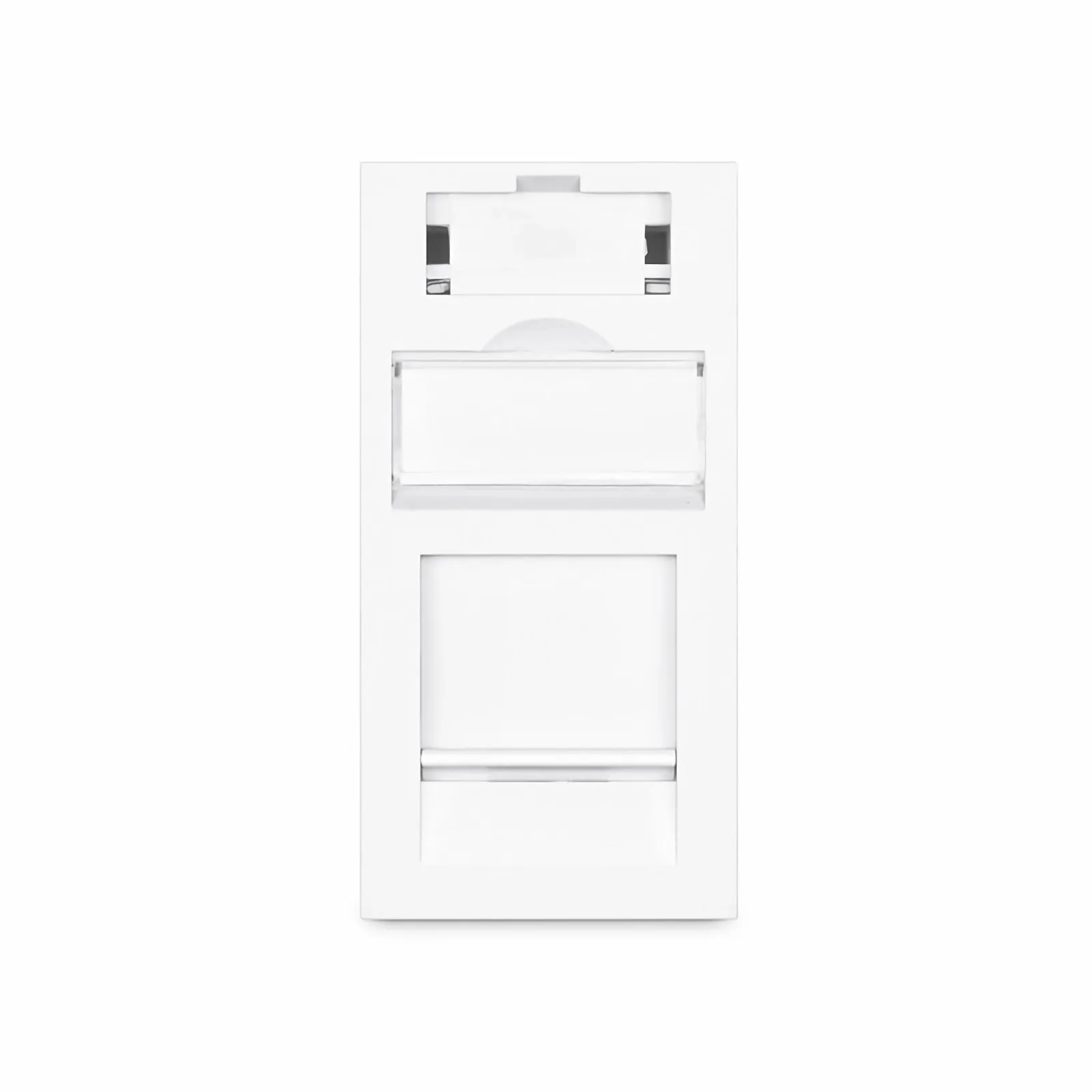 French-style Single Gang Snap-in Keystone Faceplate, Computer and ...