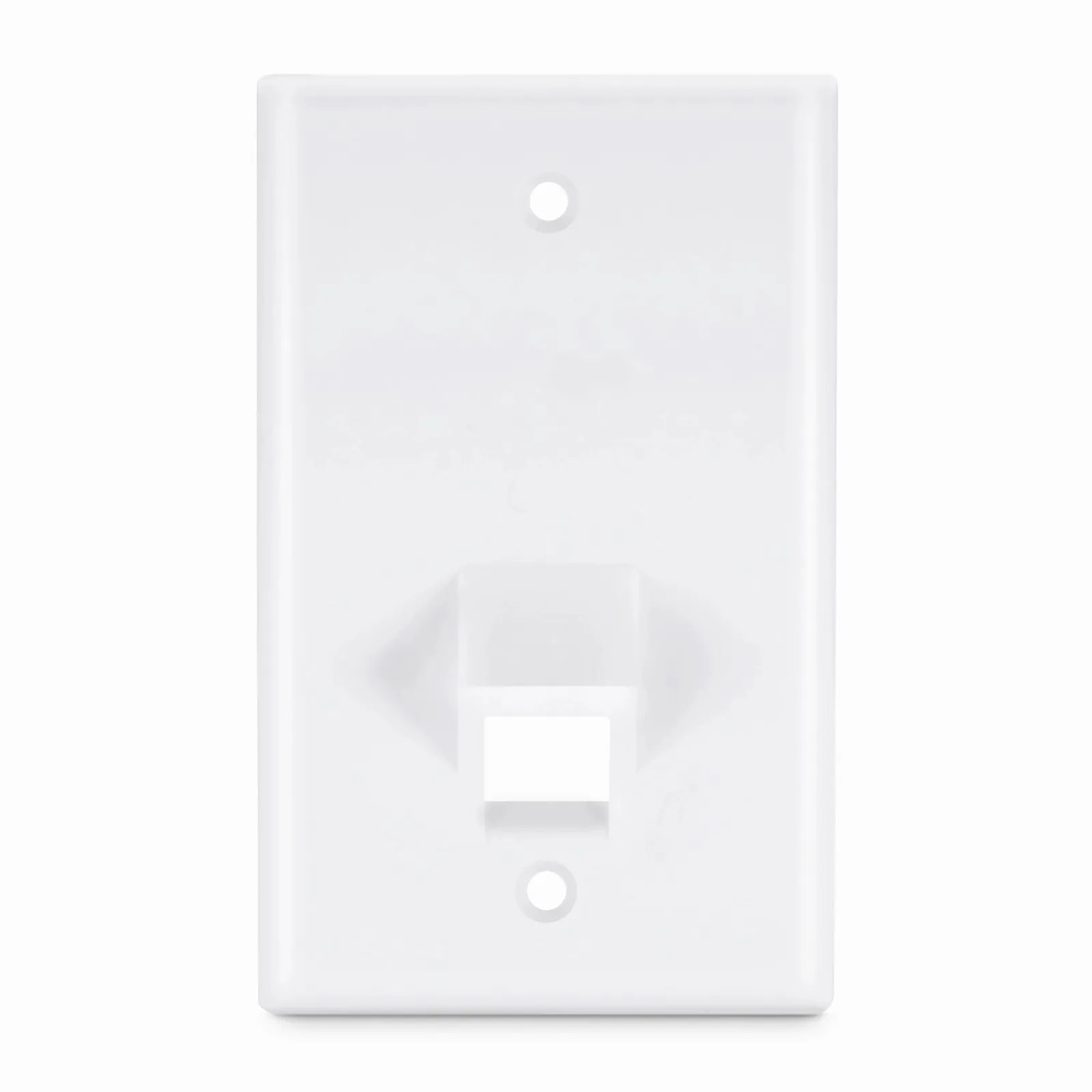 SyncEase One Port Keystone Single Gang Wall Plate, White - FS.com Europe