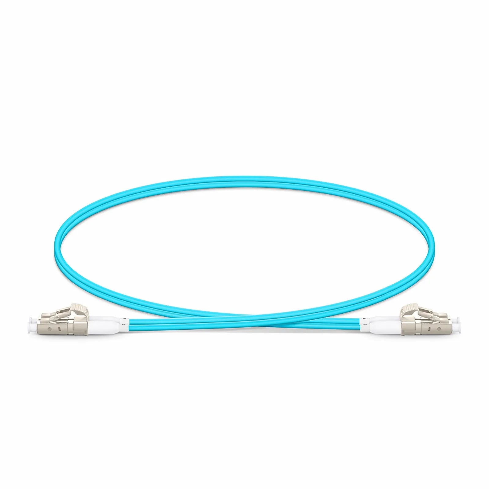 0.5m (1.6ft) Fiber Patch Cable, 2 Fibers, Short Boot, LC UPC Duplex to ...