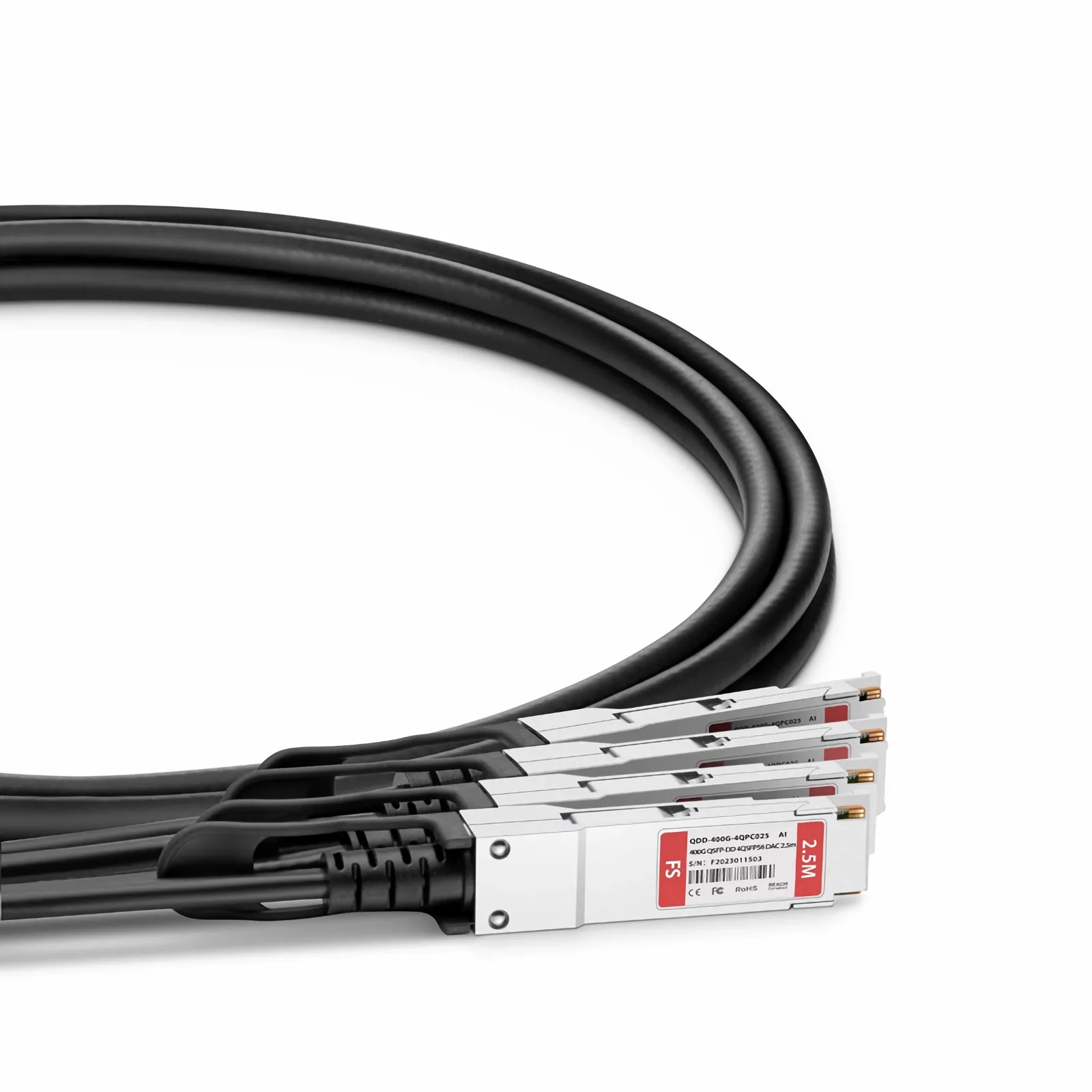 2.5m (8ft) Arista Networks Compatible 400G QSFP-DD 8 x 50G PAM4 to 4 x ...