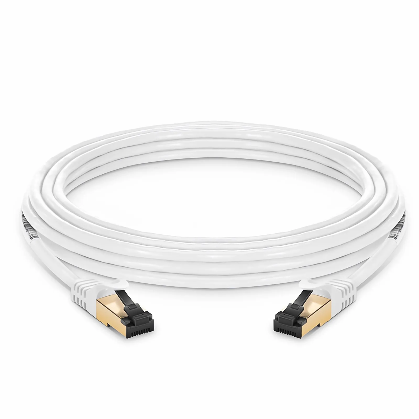 35ft (10.7m) Cat8 28AWG Snagless Shielded (S/FTP) PVC CM Ethernet Network Patch Cable, Off-White ...