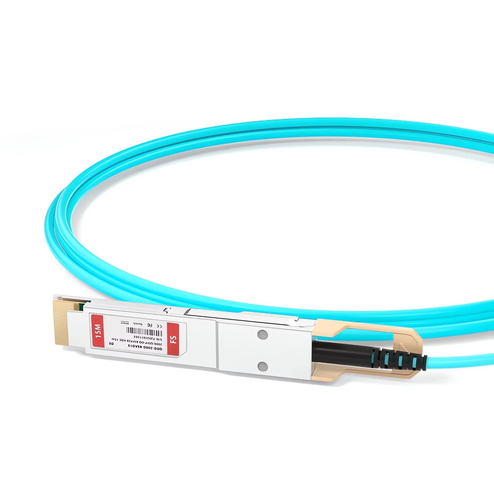 15m (49ft) Dell AOC-Q28DD-8S28-25G-15M Compatible 200G QSFP-DD to 8 x ...