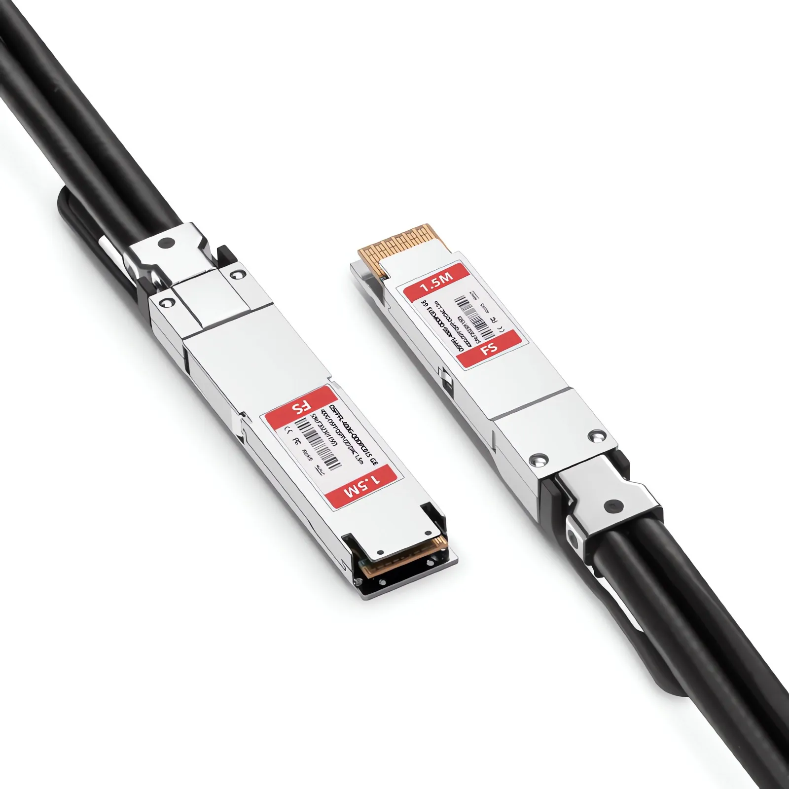 1.5m (5ft) Generic Compatible 400G OSFP Flat Top to 400G QSFP-DD ...
