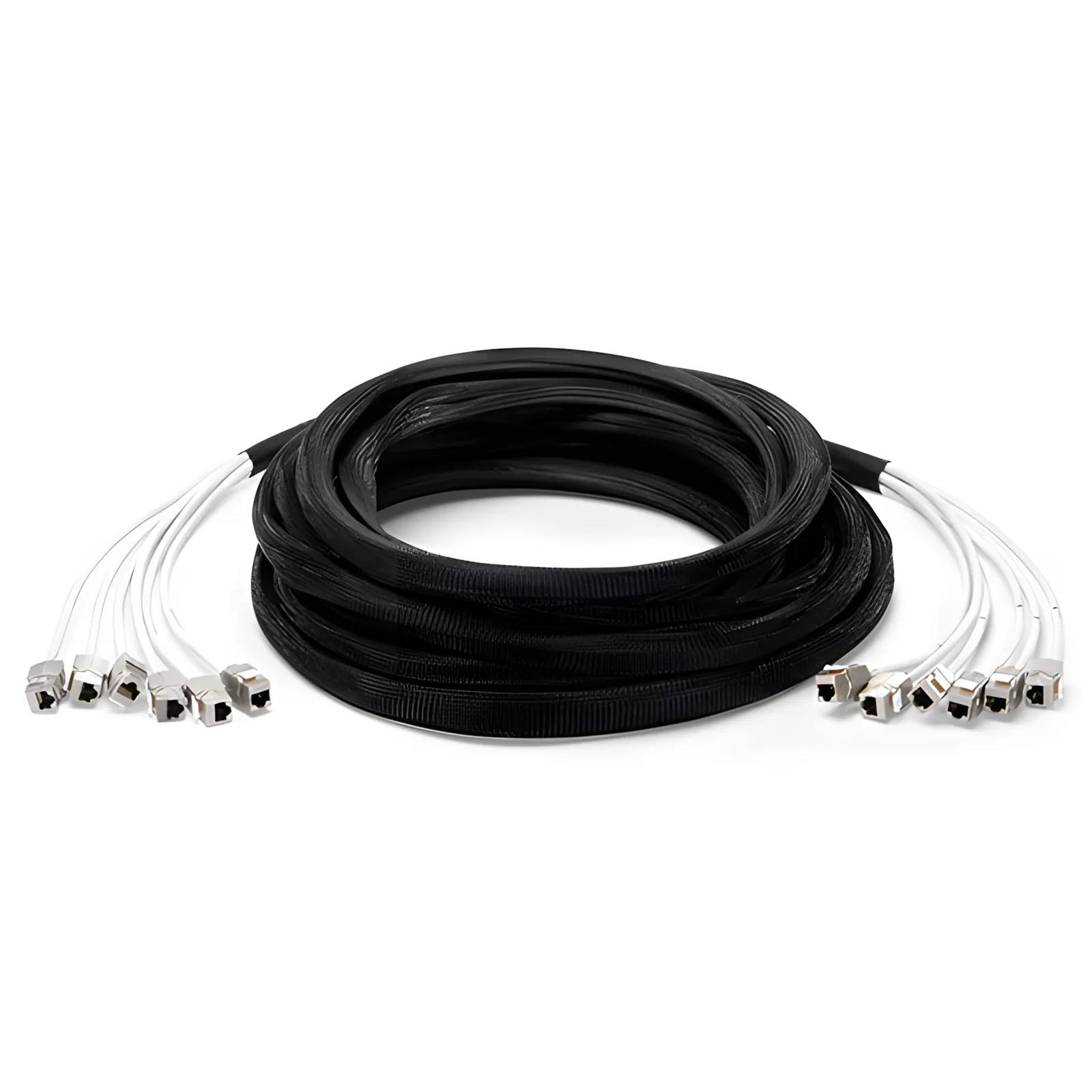 Cable troncal preterminado de cobre Cat6a 6 jack a 6 jack blindado ...