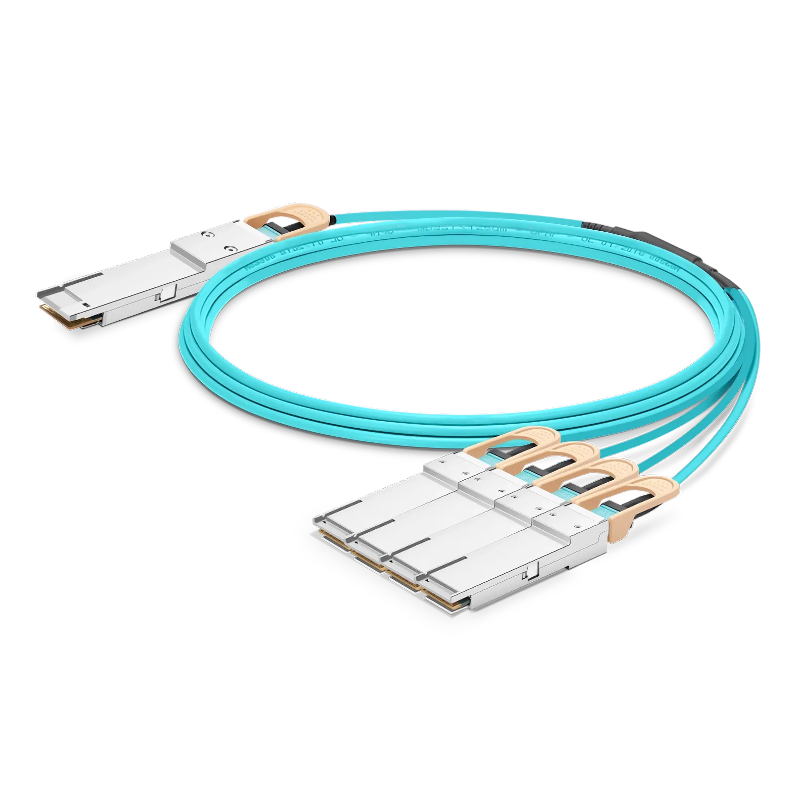 7m (23ft) NVIDIA/Mellanox Compatible 400G QSFP-DD to 4 x 100G QSFP56 Ethernet Active Optical ...