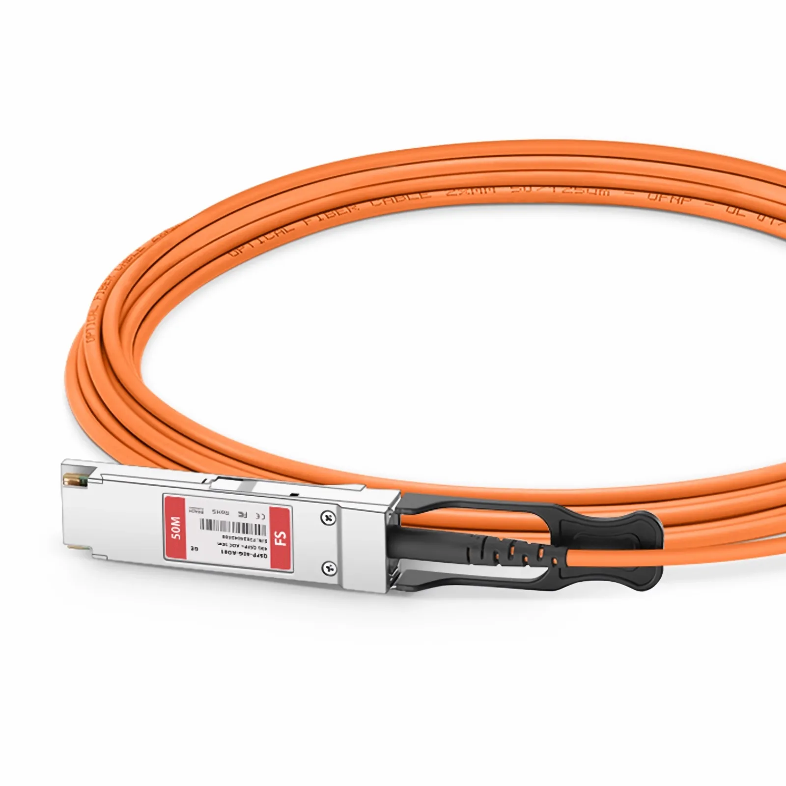 50m Generic 40G Active Optical Cable, QSFP+ AOC Fibre Cable - FS.com Europe
