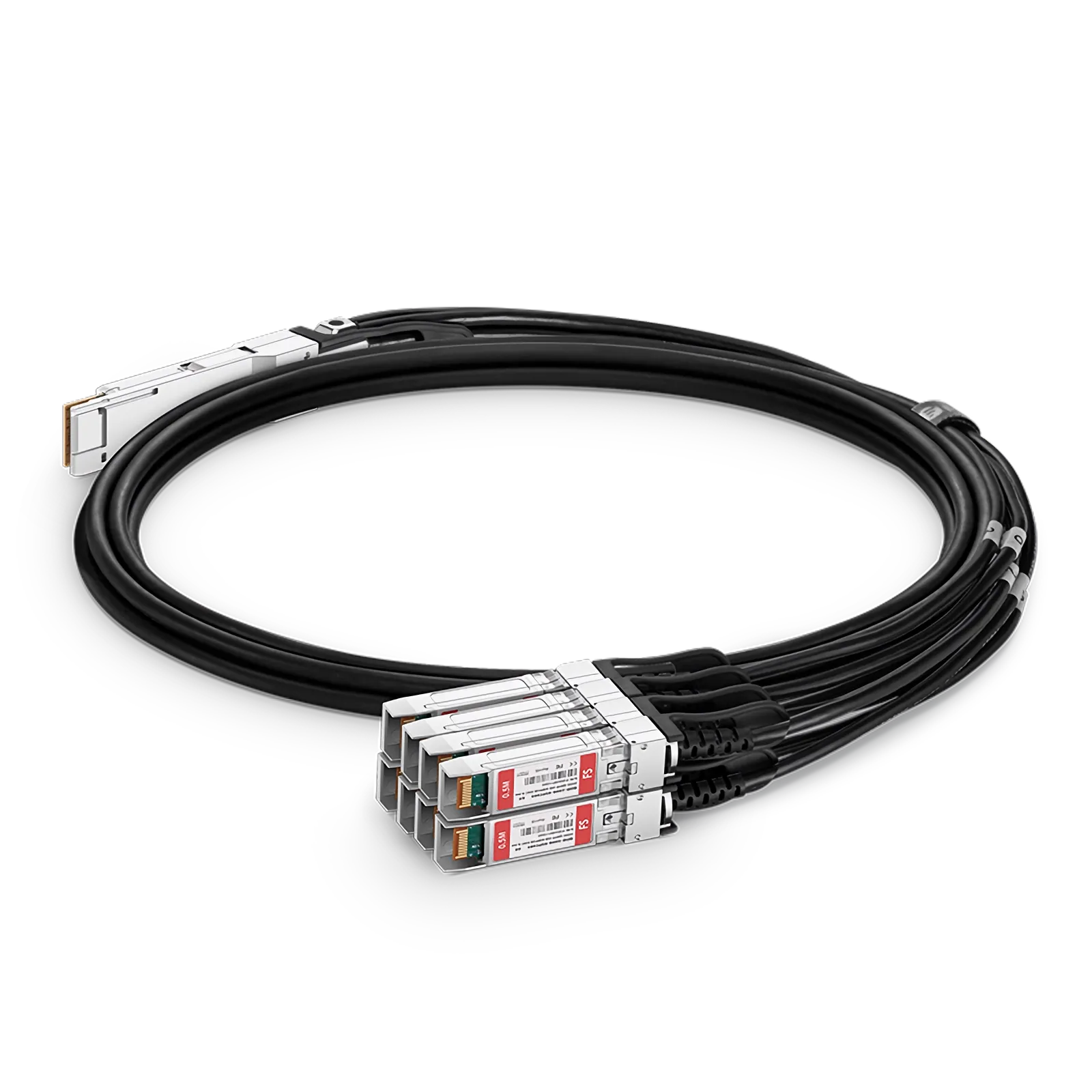 Cable breakout de cobre pasivo de conexión directa de 200G QSFP-DD a 8 ...